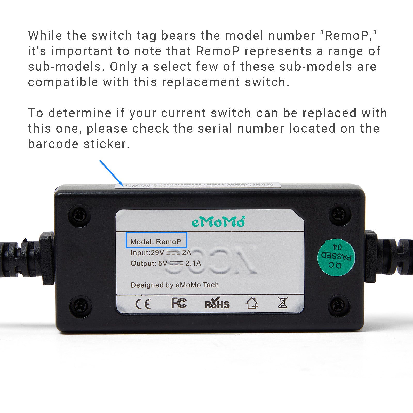 eMoMo RemoP10BLR 2 Button Fixed Switch With USB charging port – Life ...