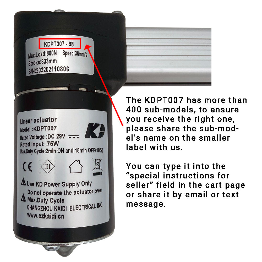 Kaidi KDPT007 series Linear Actuator Motor Assembly – Life Easy Supply